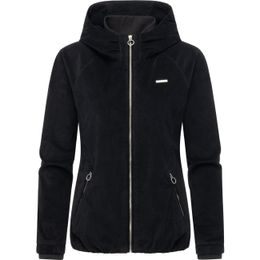 Bomberjacke Ragwear "Bomberjacke Dizzie Cordy YOUMODO", Damen, Gr. XS, schwarz, Obermaterial: 98% Baumwolle CO. 2% Elasthan EL. Obermaterial: Futter: 100% Polyester PES., Jacken Bomberjacke