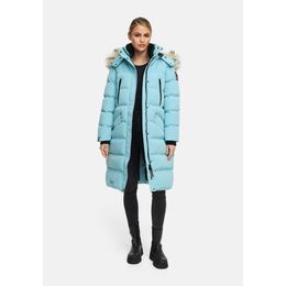 Winterjacke Marikoo "Marikoo Schneesternchen Damen Winter Steppjacke B890", Damen, Gr. M, blau (sky blau), Obermaterial: 100% Polyester PES., Jacken Winterjacke