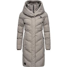 Steppmantel Ragwear "Wintermantel Natalka Melange", Damen, Gr. 4XL, beige (bone), Obermaterial: 100% Polyester PES. Obermaterial: Futter: 100% Polyester PES. 100% Polyester PES., M&auml;ntel Steppmantel