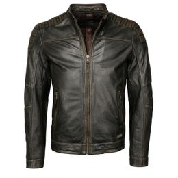 Lederjacke Mustang "Lederjacke Whyte", Herren, Gr. 4XL, braun, Obermaterial: 100% Lammleder LEL. Futter: 100% Baumwolle CO., Jacken Lederjacke