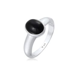 Silberring Kuzzoi "Ring Herren Siegelring Onyx Oval Basic 925 Silber" Gr. 66, silber, Fingerringe, Damen, 66, Silber 925 (Sterlingsilber), Silberring