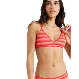Bandeau-Bikini-Top Roxy "Jasmin", Damen, Gr. S, Cup B, rot (poppy rot), Obermaterial: 95% Microfaser, 5% Elasthan;, Bikini-Oberteile Bandeau-Bikini-Top
