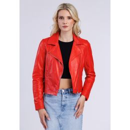 Lederjacke Freaky Nation "Lederjacke-FN", Damen, Gr. XL(42), rot, Oberstoff: 100% Leder; Futter: 100% Baumwolle, normal, Jacken Lederjacke