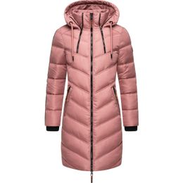 Wintermantel Marikoo "Wintermantel Armasa", Damen, Gr. XXL, rosa (schwarz rose), Obermaterial: 100% Polyester PES. Obermaterial: Futter: 100% Polyester PES. 100% Polyester PES., M&auml;ntel Wintermantel