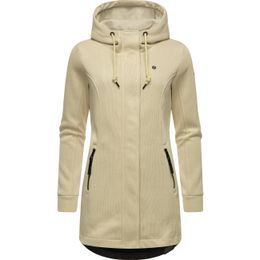 Kapuzensweatjacke Ragwear "Sweatjacke Letti Bonded", Damen, Gr. 3XL, beige (ecru24), Obermaterial: 100% Polyester PES. Futter: 100% Polyester PES., Sweatjacken Kapuzensweatjacke
