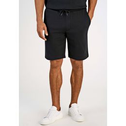 Shorts LINDBERGH "Freizeitshorts Relaxed Fit", Herren, Gr. L, schwarz, Obermaterial: 60% Baumwolle, 40% Polyester, meliert, relaxed fit, Hosen Shorts