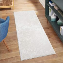 Teppich Carpet City "ANTIK481", beige (creme), B:80cm H:10mm L:300cm, Polyester, Teppiche, Teppich, Kurzflor, 3D-Optik, Klassisch-Modern f&uuml;r Wohnzimmer, Schlafzimmer