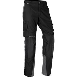 K&Uuml;BLER Arbeitshose K&Uuml;BLER "Bund", Herren, Gr. 58, EURO, schwarz (schwarz, anthrazit), Obermaterial: 65% Polyester PES. 35% Baumwolle CO., Hosen Arbeitshose