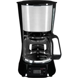 Exquisit Filterkaffeemaschine "KA 6119 isw", schwarz (schwarz, inox), 1,5 l, 15, Kaffeemaschinen, Filterkaffeemaschine