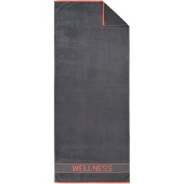 Saunatuch Dyckhoff "Wellness", anthrazit, B:80cm L:200cm, Frottier, Baumwolle, Handt&uuml;cher, Saunatuch