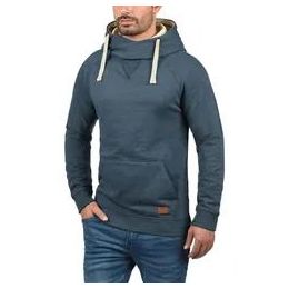 Kapuzenpullover Blend "BHSales", Herren, Gr. S, blau (ensign blau), Sweatware, 60% Baumwolle, 40% Polyester, unifarben, regular fit, ohne Ausschnitt, eingesetzt, Pullover Kapuzenpullover, Kapuzensweatshirt mit Cross-Over Kragen