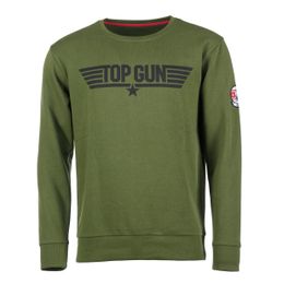 Sweatshirt Top Gun "Sweatshirt PP201019", Herren, Gr. XL, gr&uuml;n (olive), Obermaterial: 60% Baumwolle CO. 40% Polyester COOLMAX PES(Coolmax)., Sweatshirts Sweatshirt