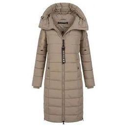 Winterjacke Navahoo "Mondmaedchen", Damen, Gr. S, grau (taupe grau), Obermaterial: 100% Polyester; Innenseite: 100% Polyester, Jacken Winterjacke, Extra langer Schnitt mit seitlichen Bel&uuml;ftungs&ouml;ffnungen