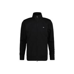 Sweatshirt Gant "Sweatjacke Regular Shield Full Zip Sweat", Herren, Gr. S, schwarz, Obermaterial: 87% Baumwolle CO. 13% Polyester PES., Sweatshirts Sweatshirt