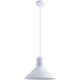 Paco Home Pendelleuchte "CLAIRE", wei&szlig;, 1, &Oslash; 34,7cm H: 24cm, Leuchten, H&auml;ngelampe Esszimmer K&uuml;chenlampe H&auml;ngend Esstischlampe Matt E27, Pendelleuchte