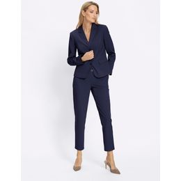 Hosenanzug Heine, Damen, Gr. 46, Normalgr&ouml;&szlig;en, marine, 63% Polyester, 34% Viskose, 3% Elasthan, Anz&uuml;ge Hosenanzug