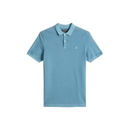 Marc O'Polo Poloshirt MARC O'POLO "aus Organic Cotton-Stretch", Herren, Gr. L, blau (murphy marine), Obermaterial: 95% Baumwolle, 5% Elasthan, unifarben, Basic, Rippb&uuml;ndchen, Shirts