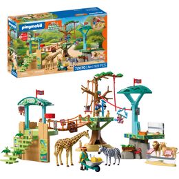 Konstruktions-Spielset Playmobil "Zoo: Wildnis-Kletterpark (72070), Animals & Friends", bunt, Spielbausteine, Kinder, Kunststoff, Konstruktions-Spielset, Made in Europe
