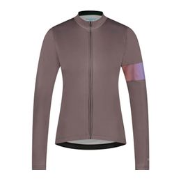 Radtrikot Shimano "VERTEX Long Sleeves Jersey Printed, Smoky Topaz", Herren, Gr. XXL, braun, Obermaterial: 94% Polyester PES. 6% Elasthan EL., Trikots Radtrikot