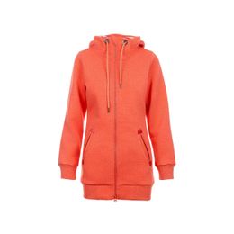 Sweatjacke SALZHAUT "Sweatjacke KRAU&iquest;", Damen, Gr. XL, rot (coral), Obermaterial: 80% Baumwolle CO. 20% Polyester PES., Sweatjacken Sweatjacke