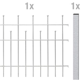Metallzaun Alberts "Anbauset Madrid", silber (silberfarben), H:49,5cm, Stahl, Zaunelemente, Metallzaun, H&ouml;he: 49,5, 73,5 und 98,5 cm, Breite: 200 cm, zum Aufschrauben