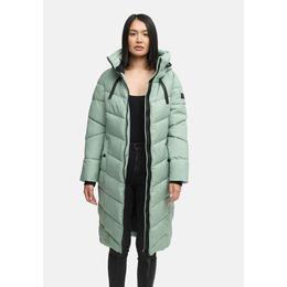 Winterjacke Navahoo "Navahoo Schmatzibaer lange Damen Winter Steppjacke N009", Damen, Gr. S, gr&uuml;n (smokey mint), Obermaterial: 100% Polyester PES., Jacken Winterjacke