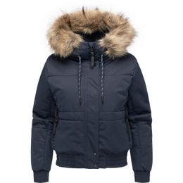 Winterjacke Ragwear "Winterjacke Deluxia YOUMODO", Damen, Gr. M, blau (navy), Obermaterial: 100% Polyester PES. Obermaterial: Futter: 100% Polyester PES. 100% Polyester PES., Jacken Winterjacke