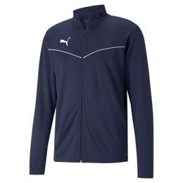 Trainingsjacke Puma "TEAMRISE TRAINING POLY JACKET", Herren, Gr. L, peacoat, Puma wei&szlig;, Piqu&eacute;, Obermaterial: 100% Polyester, unifarben, regular fit normal, Jacken Trainingsjacke, sportlicher Stil, atmungsaktives Material, mit DryCELL Technologie