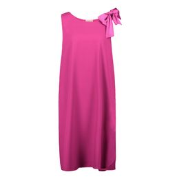 Chiffonkleid Cartoon "Chiffonkleid mit Schleifenknoten", Damen, Gr. 46, EURO, pink (festival fuchsia), 100% Polyester PES., Kleider Chiffonkleid