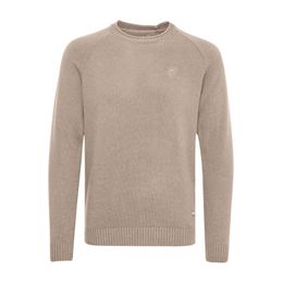 Strickfleece-Pullover INDICODE "Strickpullover IDTorin", Herren, Gr. XL, beige (irish cream), Obermaterial: 46% Baumwolle CO recyc.. 34% Baumwolle CO. 20% Polyester PES., Pullover Strickfleece-Pullover