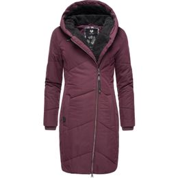 Wintermantel Ragwear "Wintermantel Gordon Long", Damen, Gr. S, rot (wine rot22), Obermaterial: 74% Baumwolle CO. 26% Nylon NY. Obermaterial: Futter: 100% Polyester PES. 100% Polyester PES., M&auml;ntel Wintermantel