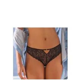 String Vivance, Damen, Gr. 48/50, schwarz, Spitze, Obermaterial: 88% Polyamid, 12% Elasthan, figurbetont, Unterhosen String, aus dezent transparenter Spitze in Leo-Optik