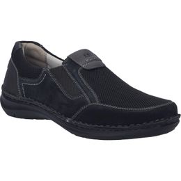 Slipper Josef Seibel "New Anvers 78, black-black", Herren, Gr. 41, schwarz (schwarz, schwarz), Obermaterial: 100% Rindsleder Leather cow., Schuhe Slipper