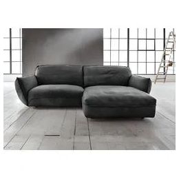 Ecksofa BETYPE "Be Type Be Chilled, Mega Sofa, Bezug: hochwertiges Anilinleder, L-Form", schwarz, B:260cm H:85cm T:180cm, AnilinLEDER Pallino gewachst (echtes Rindsleder) Das von s&uuml;damerikanischen Rindern stammende Anilinleder wird in F&auml;ssern gef&auml;rbt. Nat&uuml;rliche Merkmale wie Narben, Insektenstiche und Hornst&ouml;&szlig;e bleiben dem 1, 2 - 1, 4 mm starken Leder erhalten und sorgen f&uuml;r ein naturbelassenes Au