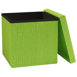 Sitztruhe Vcm "Stoff Sitztruhe Sitzbank Truhe Box Hocker Boxas", gr&uuml;n, B:38cm T:38cm, Obermaterial: 100% Textilmaterial TEXMAT., Sitzb&auml;nke, Sitztruhe
