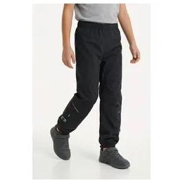 Regenhose Vaude "KIDS GRODY PANTS V", M&auml;dchen, Gr. 110 (116), N-Gr, schwarz, Web, Obermaterial: 100% Polyester, unifarben, Hosen Regenhose, wasserdicht, winddicht, atmungsaktiv, mit reflektierenden Details