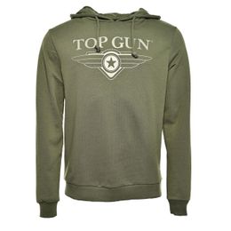 Kapuzensweatshirt Top Gun "Kapuzenpulli TG20201049", Herren, Gr. M, gr&uuml;n (olive), Obermaterial: 100% Baumwolle CO., Pullover Kapuzensweatshirt