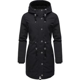 Parka Ragwear "Kurzmantel Canny Canvas", Damen, Gr. XL, schwarz, Obermaterial: 100% Polyester PES. Obermaterial: Futter: 100% Polyester PES. 100% Polyester PES., Jacken Parka