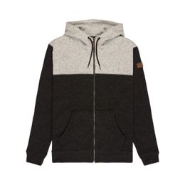 Hoodie Quiksilver "Keller Block Zip", Damen, Gr. XL, schwarz heather, Obermaterial: 100% Microfaser;, Sweatshirts Hoodie