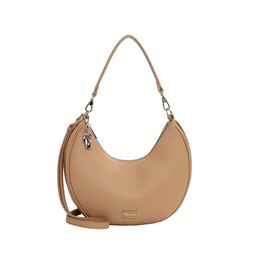 Beuteltasche Tamaris "Beutel TAS Katharina", Damen, Gr. B/H/T: 31cm x 28cm x 10cm 0, beige (sand 420), Polyurethan, Taschen Beuteltasche