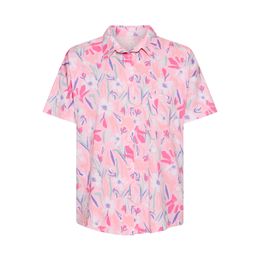 Pyjamaoberteil Vivance Dreams, Damen, Gr. 36/38, rosa gebl&uuml;mt, Single Jersey, Obermaterial: 100% Baumwolle, gebl&uuml;mt, loose fit h&uuml;ftlang, abgesteppte Kante, Shirts, mit sch&ouml;nem Blumendruck