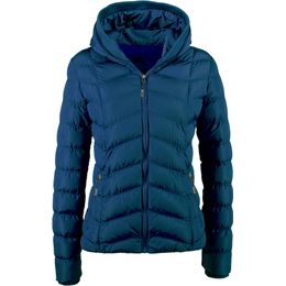 Steppjacke LPO "GILMOUR MELVILLE II Women", Damen, Gr. 44L, blau, 100% Polyester, figurbetont, mit innenliegendem Gummizug, Jacken Steppjacke, auch in Gro&szlig;en Gr&ouml;&szlig;en erh&auml;ltlich
