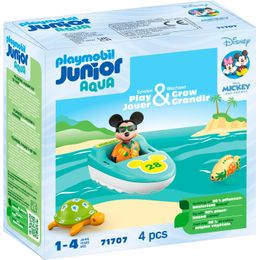 Konstruktions-Spielset Playmobil "Mickys Bootstour (71707), JUNIOR & Disney", bunt, Spielbausteine, Baby, Kunststoff, Konstruktions-Spielset, Made in Europe