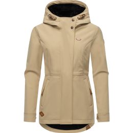 Softshelljacke Ragwear "Softshelljacke Yba", Damen, Gr. XL, beige (taupe24), Obermaterial: 97% Polyester PES. 3% Elasthan EL. Obermaterial: Futter: 100% Polyester PES. 100% Polyester PES., Jacken Softshelljacke