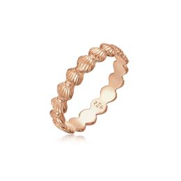 Silberring Elli "Ring Bandring Muscheln Maritim Beach Look 925 Silber" Gr. 60, rosa (rosegold), Fingerringe, Damen, 60, Silber 925 (Sterlingsilber), Silberring