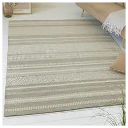 Teppich OTTO HOME "Niamh", beige (sand), B:130cm H:6mm L:190cm, Schurwolle, Teppiche, Teppich, Flachgewebe, Kelim, Wolle, geometrisches Muster, Wohnzimmer