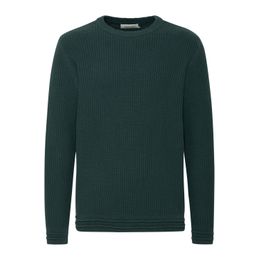 Strickfleece-Pullover Casual Friday "Strickpullover CFKARL crew neck structured knit", Herren, Gr. XXL, grau (schwarzest spruce), Obermaterial: 100% Baumwolle CO., Pullover Strickfleece-Pullover