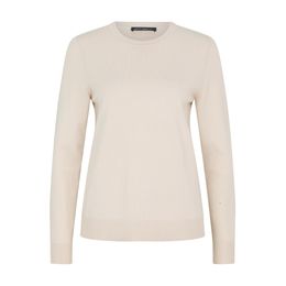 Rundhalspullover Betty Barclay "Basic-Strickpullover mit Rundhalsausschnitt", Damen, Gr. 38, beige, Obermaterial: 55% Viskose CV. 30% Polyester PES. 15% Polyamid PA., Pullover Rundhalspullover