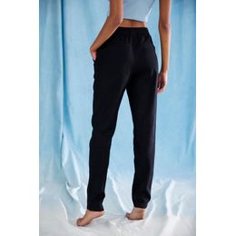 H.I.S. Jogger Pants H.I.S, Damen, Gr. 32/34, N-Gr, schwarz, Obermaterial: 65% Lyocell, 35% Baumwolle, unifarben, Basic, bequem lang, Hosen Jogger Pants, in Denim Optik