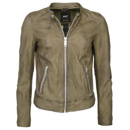 Lederjacke Maze "Lederjacke Avoca", Damen, Gr. L, gr&uuml;n (olive), Obermaterial: 100% Lammnappaleder LANA. Futter: 100% Baumwolle CO., Jacken Lederjacke